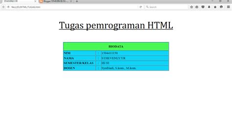 stheven blog cara membuat tabel biodata dengan menggunakan program html