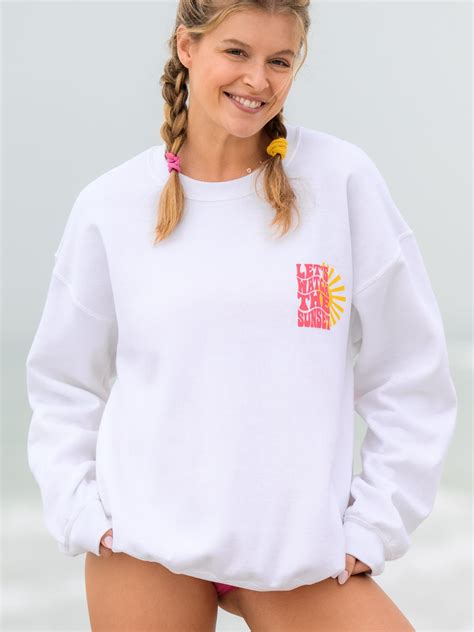 Lets Watch The Sunset Sweatshirt In White Altard State