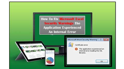 how to fix microsoft excel security warnings the application