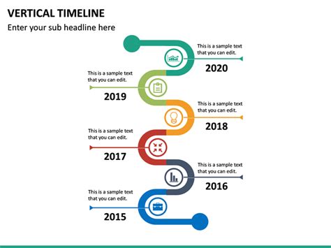 vertical timeline powerpoint template sketchbubble