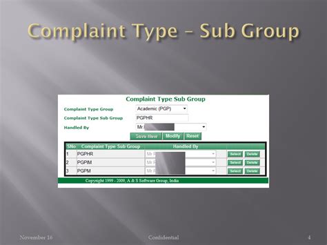 sexual harassment complaints grievance management module