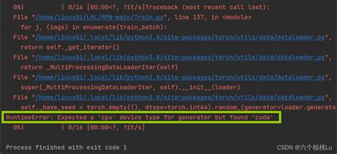 runtimeerron expected a ‘cpu‘ device type for generator but found