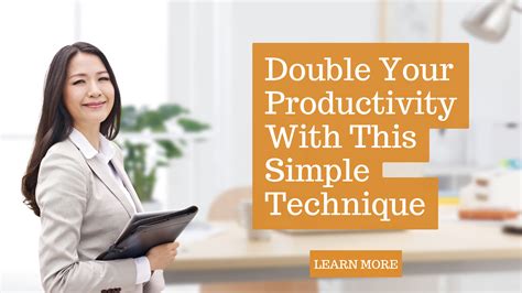 Double Your Productivity With This Simple Technique System Chicks