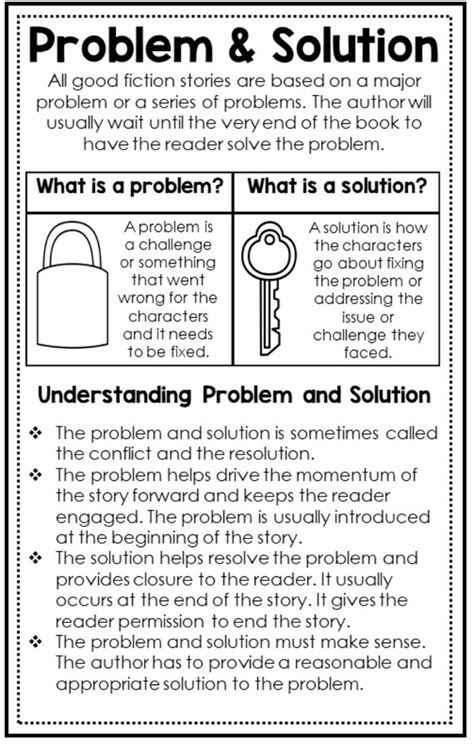problem and solution anchor chart writing lessons problem solution