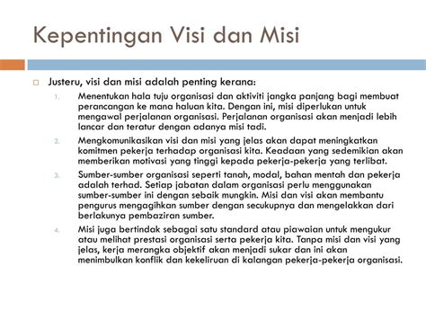 Contoh Visi Misi Dan Objektif