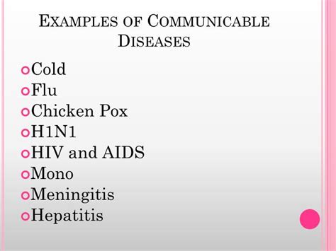 10 Examples Of Communicable Diseases