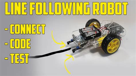 easy line following robot with arduino youtube