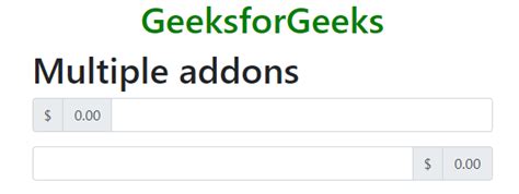 bootstrap 4 input groups geeksforgeeks