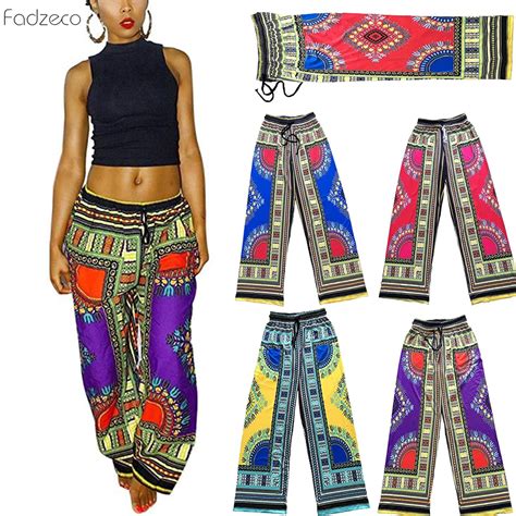 Fadzeco African Dashiki Print Trouser Women Pants Traditional African