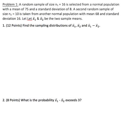 solved a random sample of size n 1 16 is selected from a