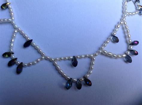 Freshwater Pearls And Swarovski Crystal Briolettes Necklace And