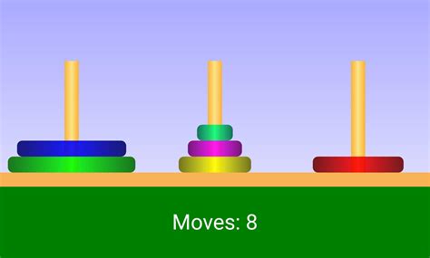 animated algorithm for tower of hanoi in computer graphics
