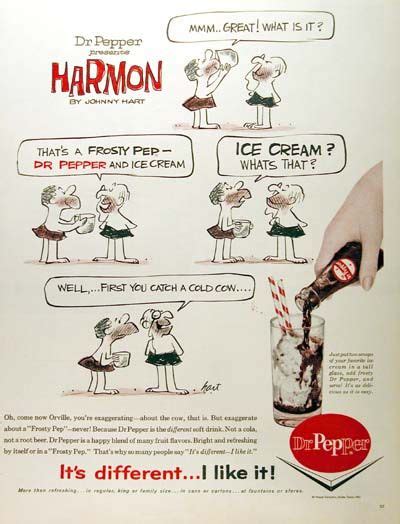1962 Dr Pepper Original Vintage Advertisement Illustrated By Johnny