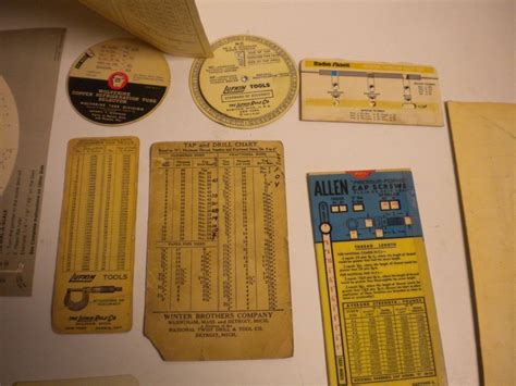 conversion charts tables dial scale slide paper 14 items