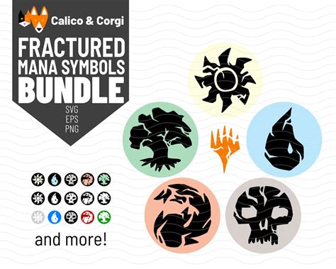 Magic The Gathering Mana Symbols Vector