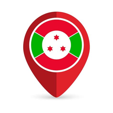 Premium Vector Map Pointer With Contry Burundi Burundi Flag Vector