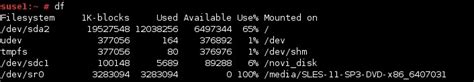 check disk space linux