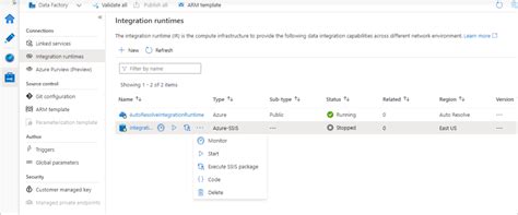 reconfigure the azure ssis integration runtime azure