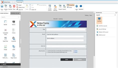 nintex forms in sharepoint 2013 office 365