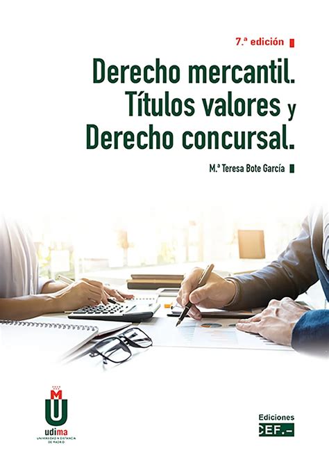 Derecho Mercantil Títulos Valores Y Derecho Concursal Bote García