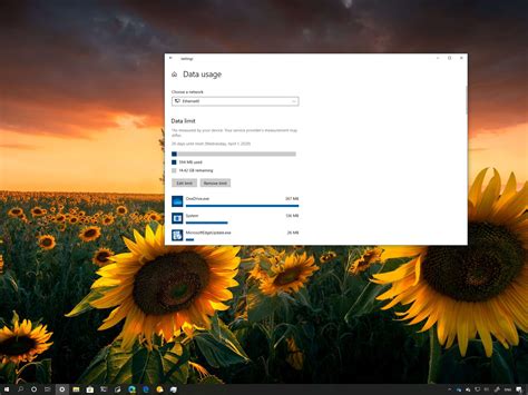 how to set up data usage limit on windows 10 may 2020 update windows