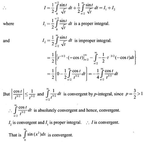 Improper Integrals Theorem Worked Examples Exercise With Answers