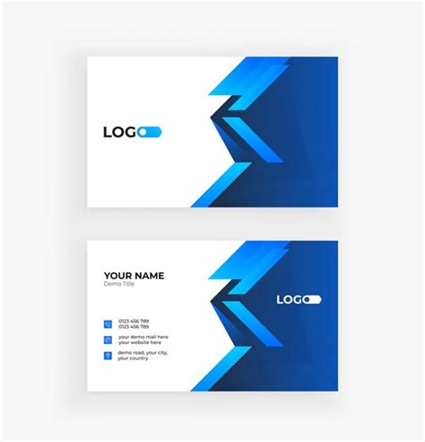 Premium Vector Modern Blue Corporate Business Card Design