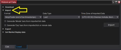 how to import historical data in ninjatrader