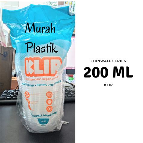 Jual Thinwall 200ml 250ml Bowl Rectangle Klir Dm Mangkok Bulat