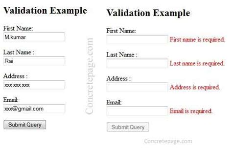 angularjs form and validation with examples
