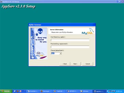 instalar appserv apache php y mysql en windows
