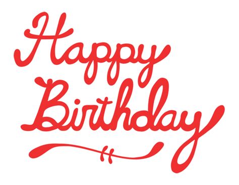 Object Happy Birthday Lettering Texture Calligraphy Download Png Image