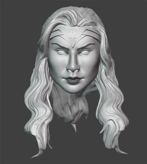 Stl File Wonder Woman Headsculpt 👩・3d Printable Model To Download・cults