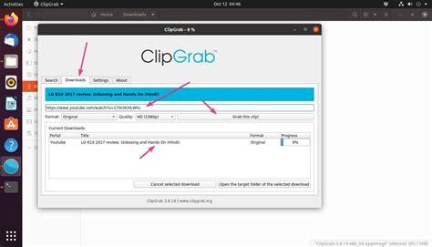 how to install clipgrab on ubuntu 20 04 lts to download