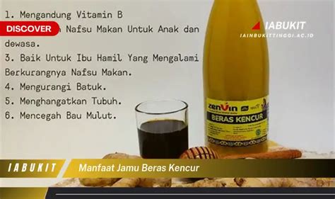 Temukan 7 Manfaat Jamu Beras Kencur Yang Bikin Kamu Penasaran Discover