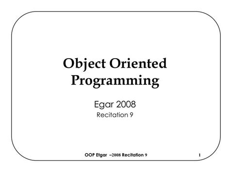 ppt object oriented programming powerpoint presentation