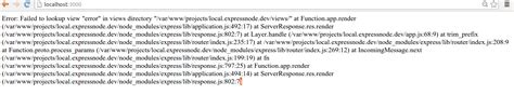 javascript failed to lookup view error in views