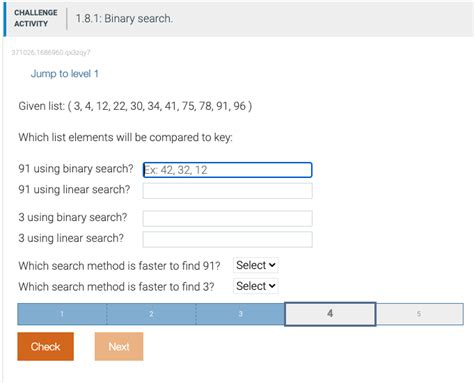 solved challenge activity 1 8 1 binary search
