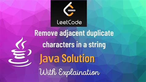 remove adjacent duplicate characters in a string