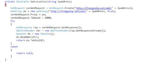 get all location details using ipaddress in c
