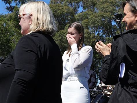 Brittany Higgins Appears At A Womens Justice March In Canberra The