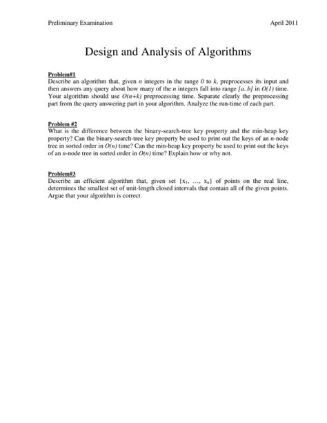 design and analysis of algorithms