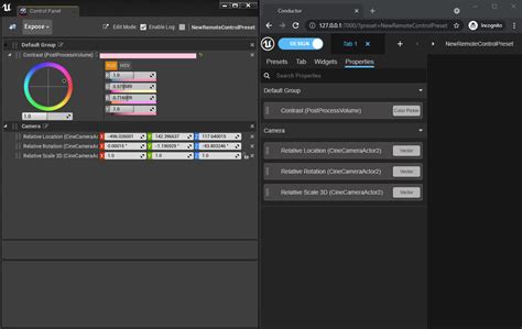 remote control web application unreal engine documentation