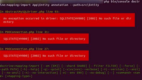 php symfony 5 sqlstate[hy000] [2002] no such file or directory