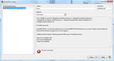 solved labview fpga module internal software error 61499 ni community