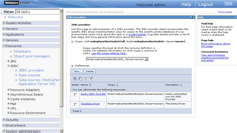setting up data source for websphere appeon server configuration