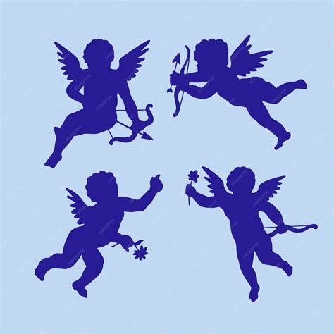 Illustration De Silhouette Dange Bébé Dessiné à La Main Vecteur Gratuite