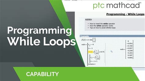 programming while loops in ptc mathcad prime youtube
