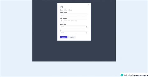 free tailwind css modal component