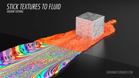 sticking textures on fluids in houdini 3dart